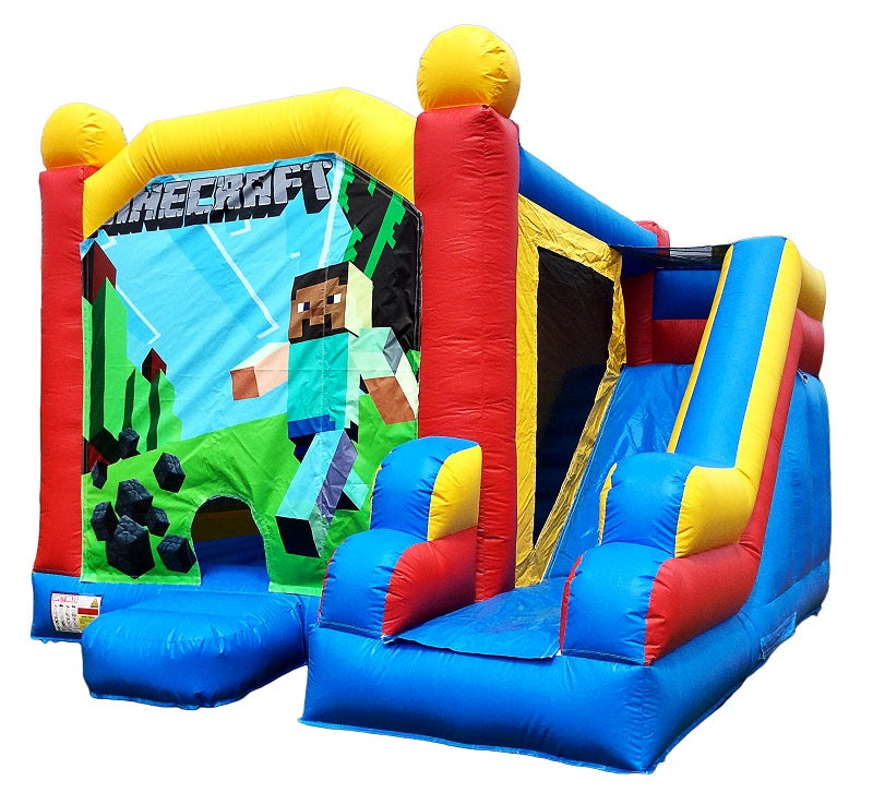 Jumping Castle Hire - Blue Comb Minecraft Jumping Castle – Mornington ...