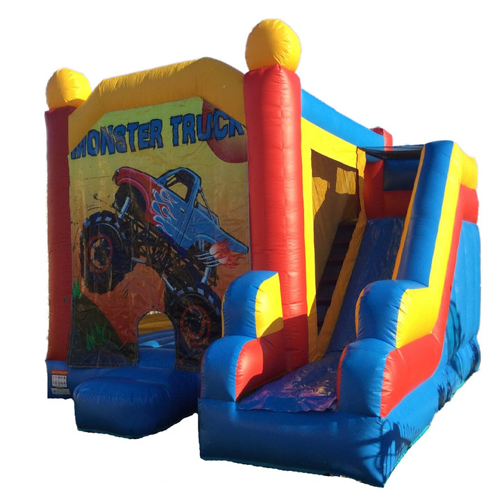 Jumping Castle Hire - Blue Combo Monster Truck Jumping Castle ...