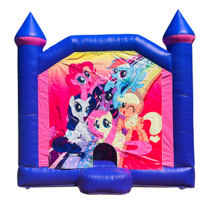 Jumping Castle Hire - Pink Combo Inside Slide - My Little Pony ...