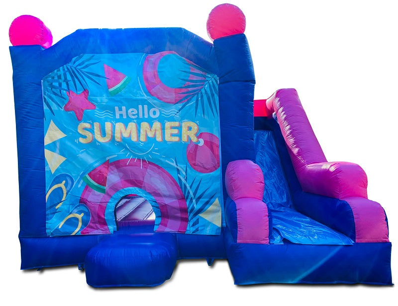 Jumping Castle Hire - Pink Combo Hello Summer Jumping Castle ...