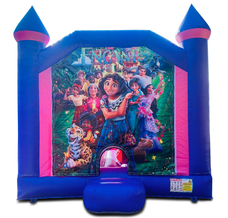 Jumping Castle Hire - Pink Combo Inside Slide - Encanto – Mornington ...