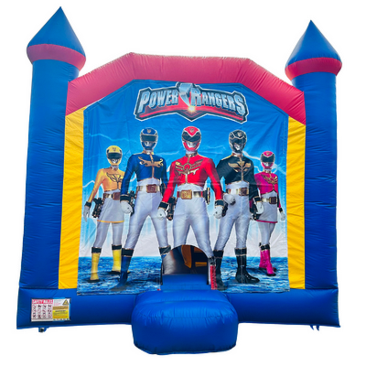 Jumping Castle Hire - Blue Combo Inside Slide - Power Rangers ...