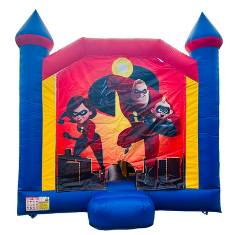 Jumping Castle Hire - Blue Combo Inside Slide - The Incredibles ...