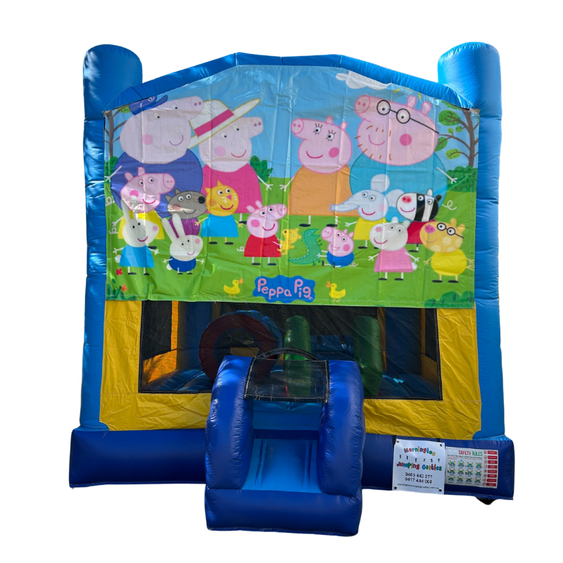 Jumping Castle Hire - Obstacle Course - Yellow/Blue - Peppa Pig ...